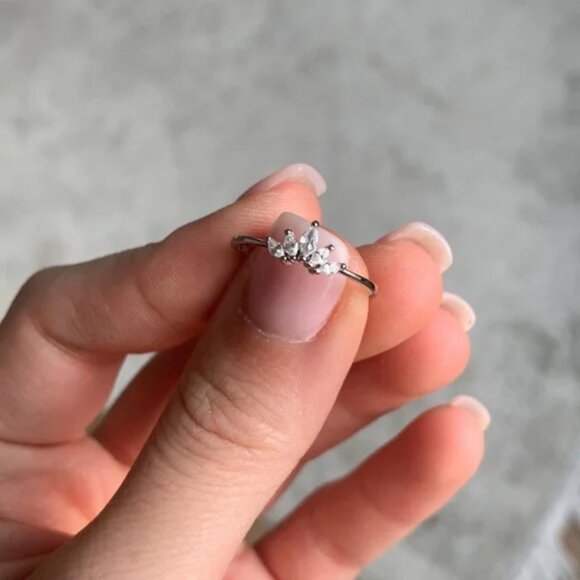 Marley & Me | Jewelry | The Eliza Sterling Silver Dainty Ring Cz Stone ...